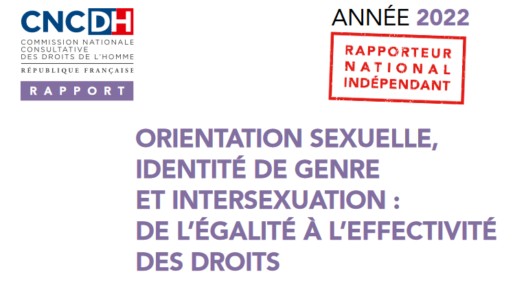 Rapport "Orientation sexuelle, identité de genre, intersexuation : de l'égalité à l'effectivité ...